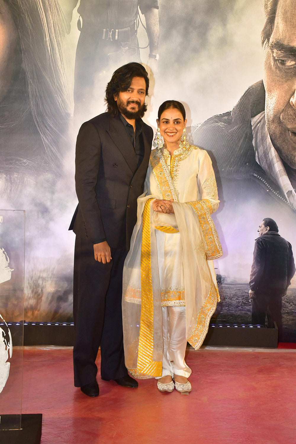 Genelia d'souza in Amani - Daisy Ivory A-line Kurta With Salwar & Dupa