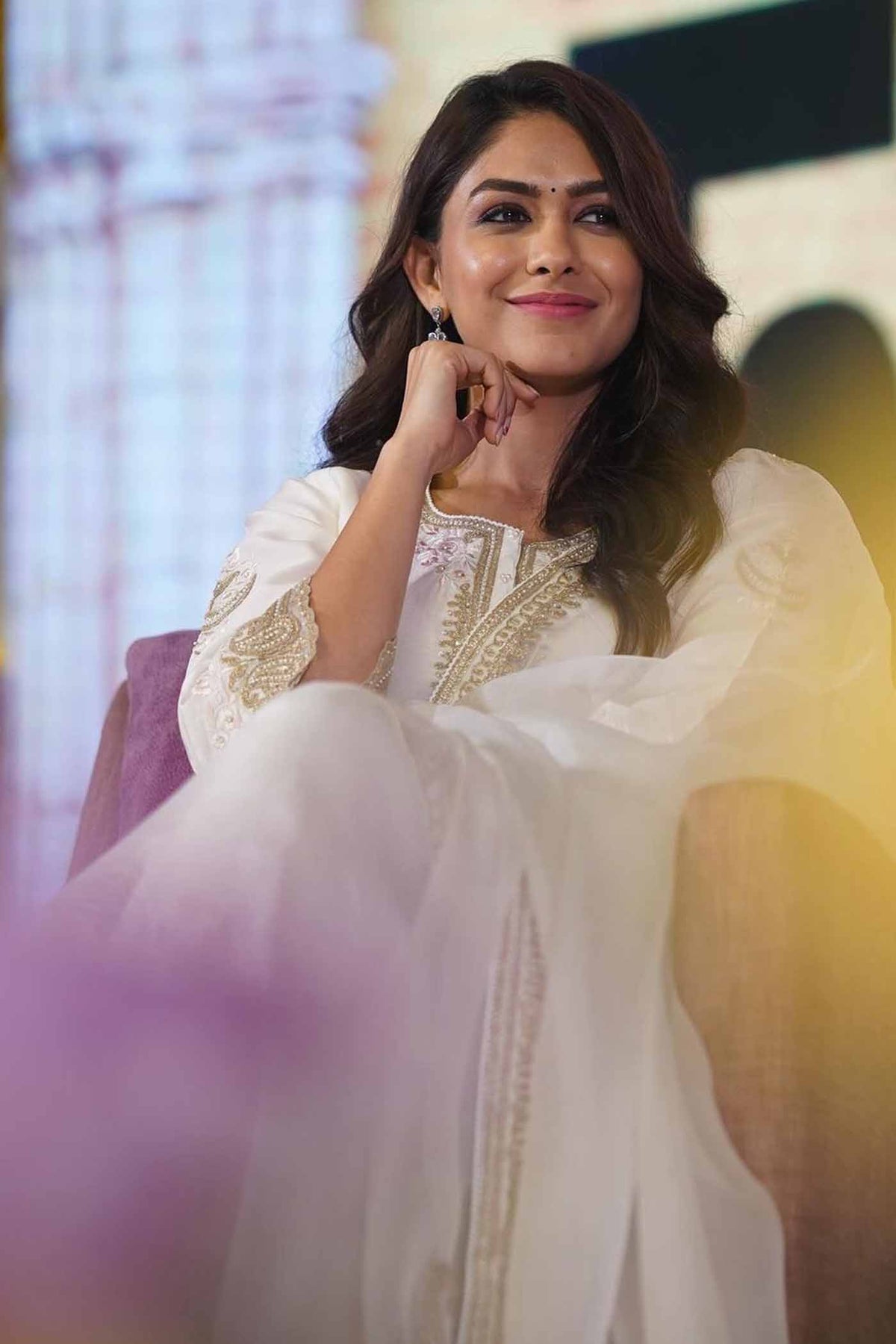 Faria - Daisy Ivory Chanderi Silk Short Anarkali Set | Sheetal Batra