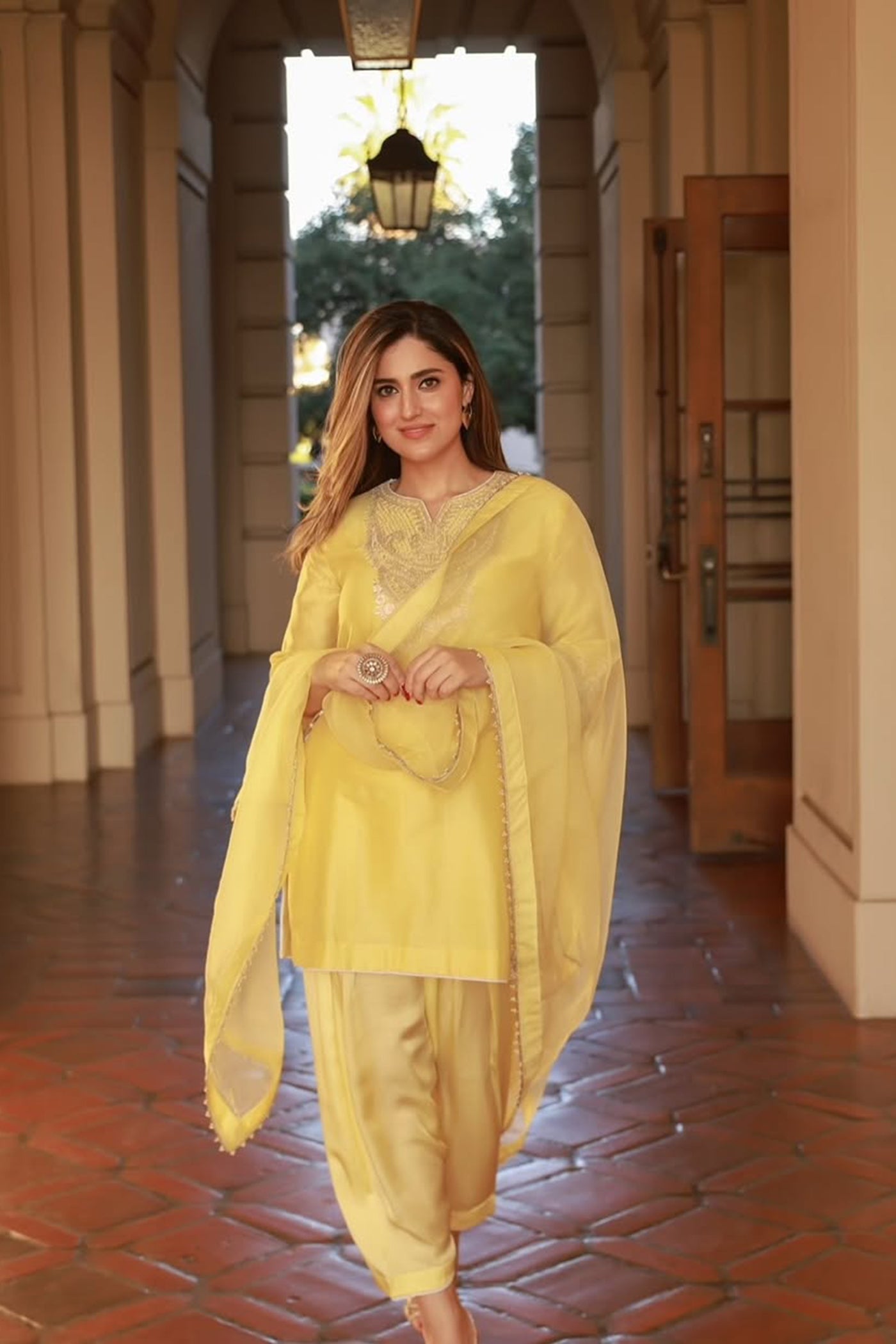 Shivani Raina in Ashira Lemon Yellow Kurta Set | Sheetal Batra