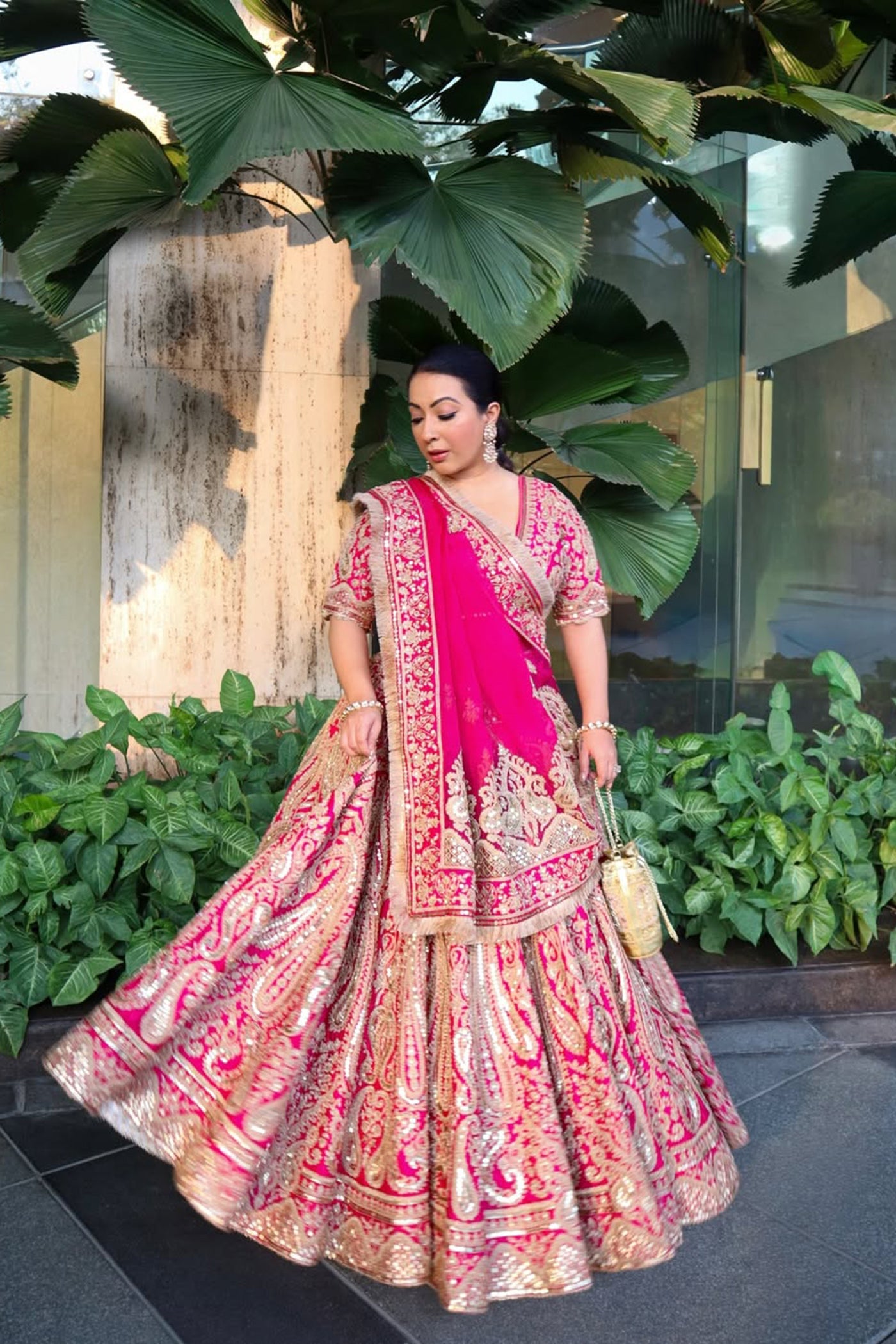 Aashkara Bidani In AMIRAH - Rani Hotpink