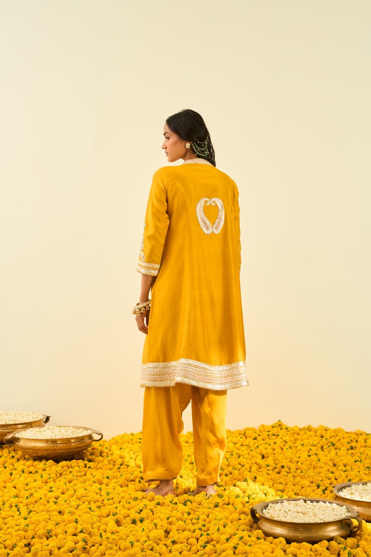 Shop Sadirah- Glaze Mustard With Rosepink | Sheetal Batra - Exquisite ...