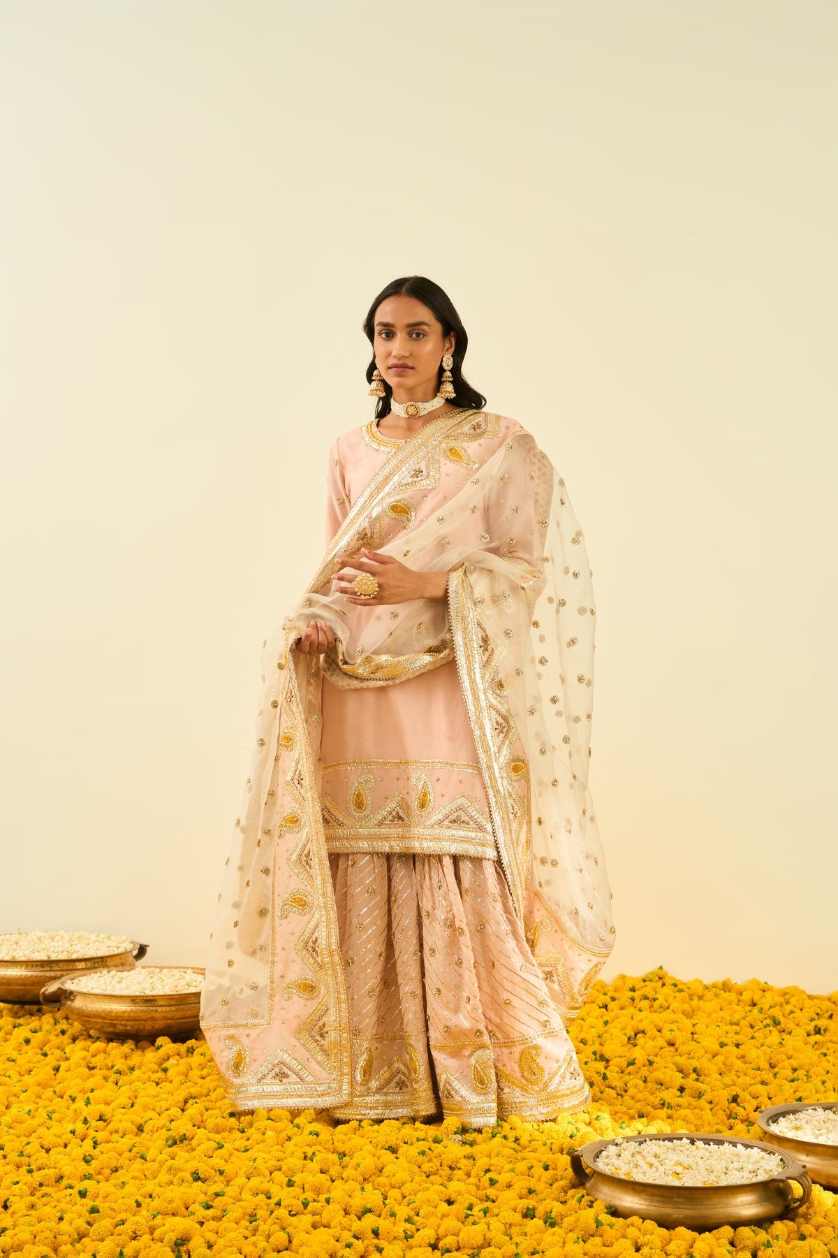 Shop Shafna- Rosepink With Daisy Ivory | Sheetal Batra - Exquisite ...