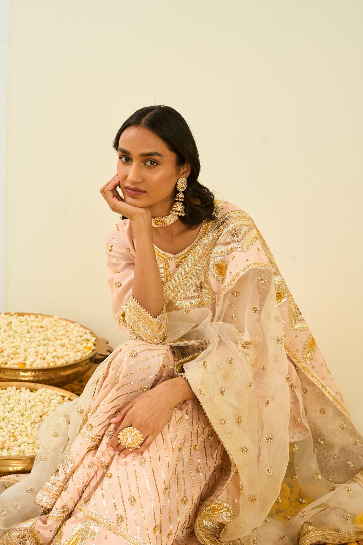 Shop Shafna- Rosepink With Daisy Ivory | Sheetal Batra - Exquisite ...